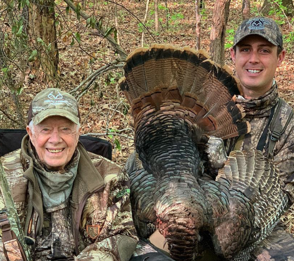 Former President Jimmy Carter Bags a Turkey at Realtree Farms