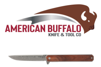American Buffalo Presents Spur Damascus Folding Knife
