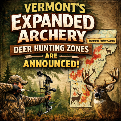 Vermont's Expanded Archery Deer Hunting Zones are Announced
